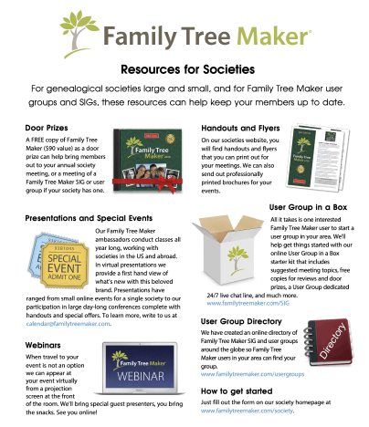 Family Tree Maker - Handouts for Download